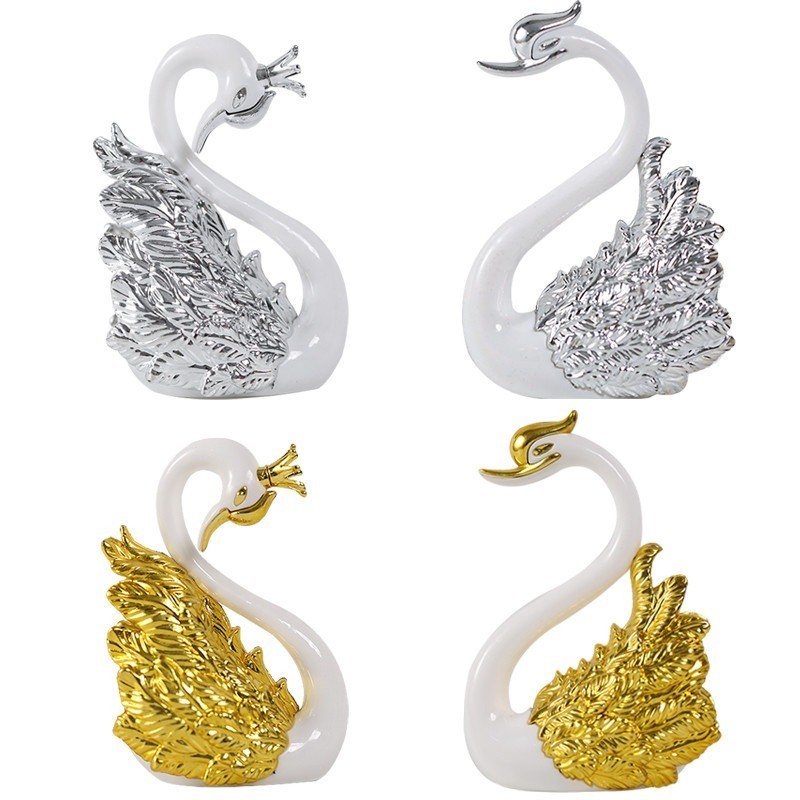 Jual Sepasang Angsa Gold / Silver Flaminggo Hiasan / Interior Emas Dan ...