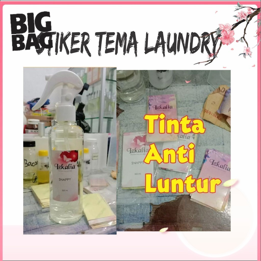 Jual Stiker Kemasan Pewangi LAUNDRY Stiker Parfum Stiker Bunga BigBAG ...