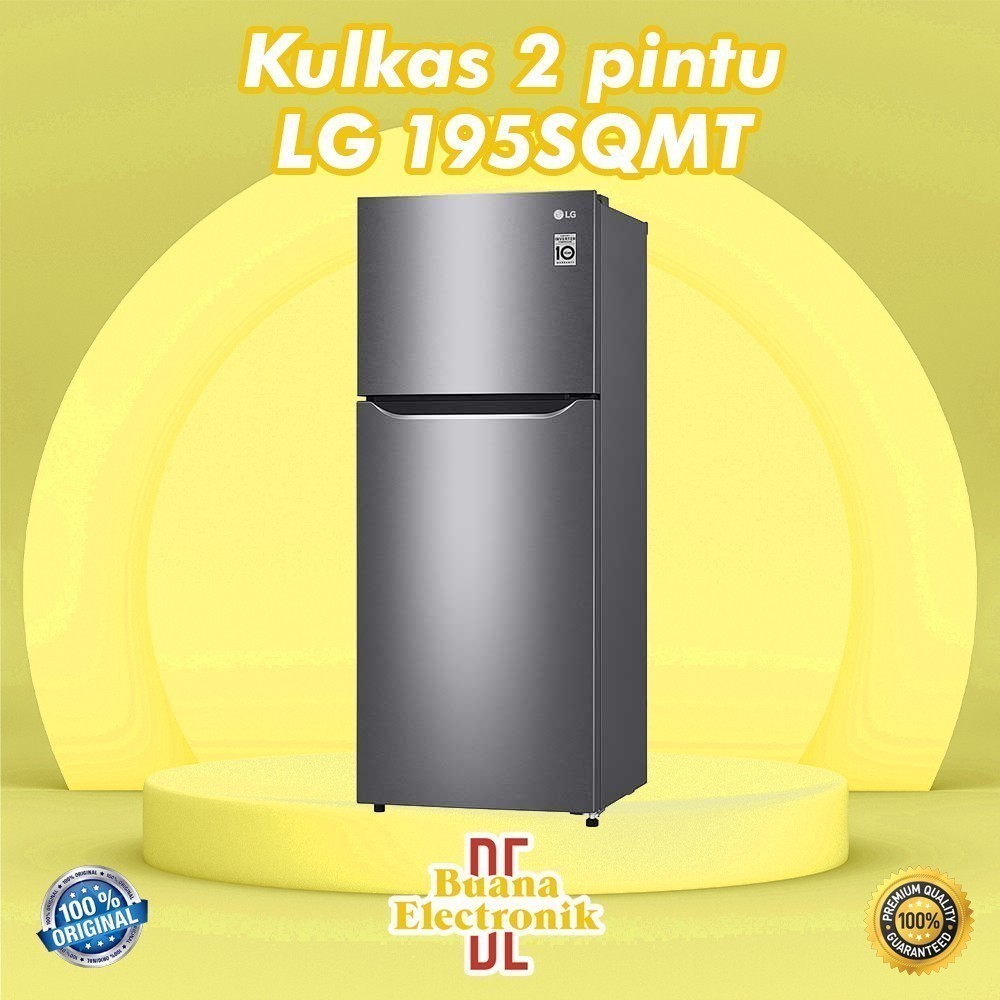 Jual KULKAS LG 2 PINTU GNB-202SQIB SMART INVERTER ORIGINAL | Shopee ...