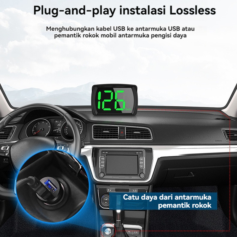Jual COD Speedometer GPS Mobil Dengan Universal Tampilan HUD Headup KM ...