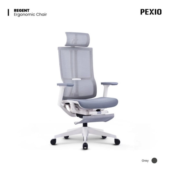 Jual Kursi Kantor Pexio Regent Ergonomis Office Chair - Grey | Shopee ...