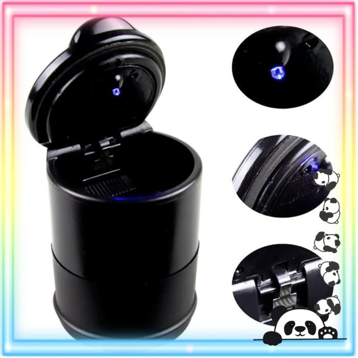 Jual ASBAK MOBIL LED / CAR ASHTRAY / ASBAK PORTABLE HITAM POLOS ...