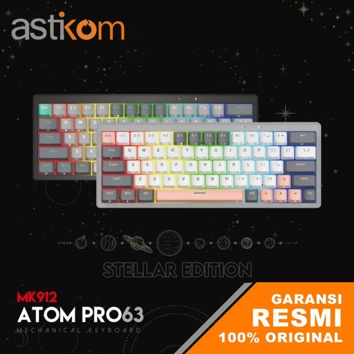 Jual Fantech ATOM Pro63 MK912 Switch Blue Gaming Keyboard Mechanical ...
