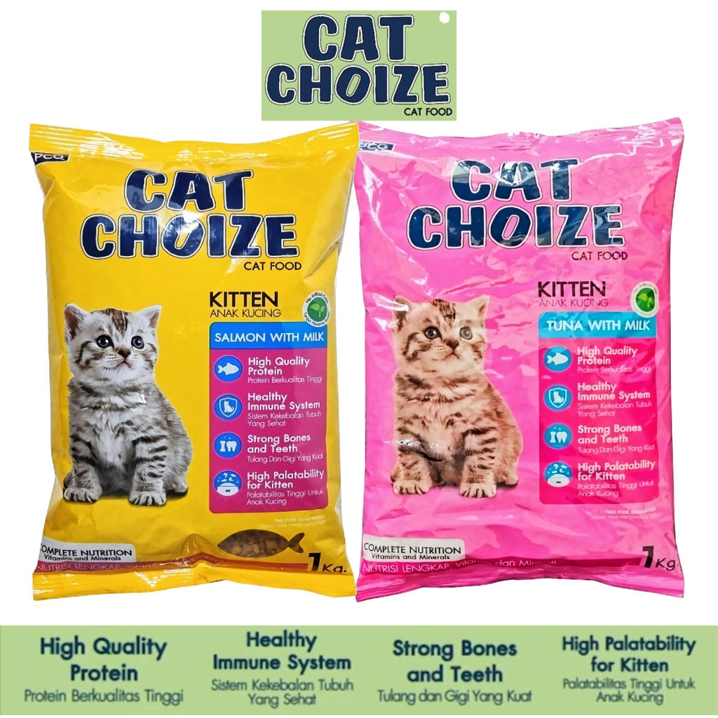 Jual Cat Choize Kitten Cat Food 1 kg / Tuna dan Salmon/ Makanan Anak ...