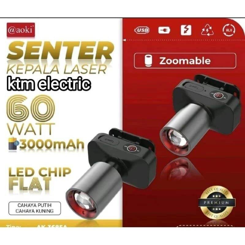 Jual AOKI SENTER KEPALA LED ZOOM 60WAT AK-3685A/Ak-3675A 1000 LUMEN PRO | Shopee Indonesia