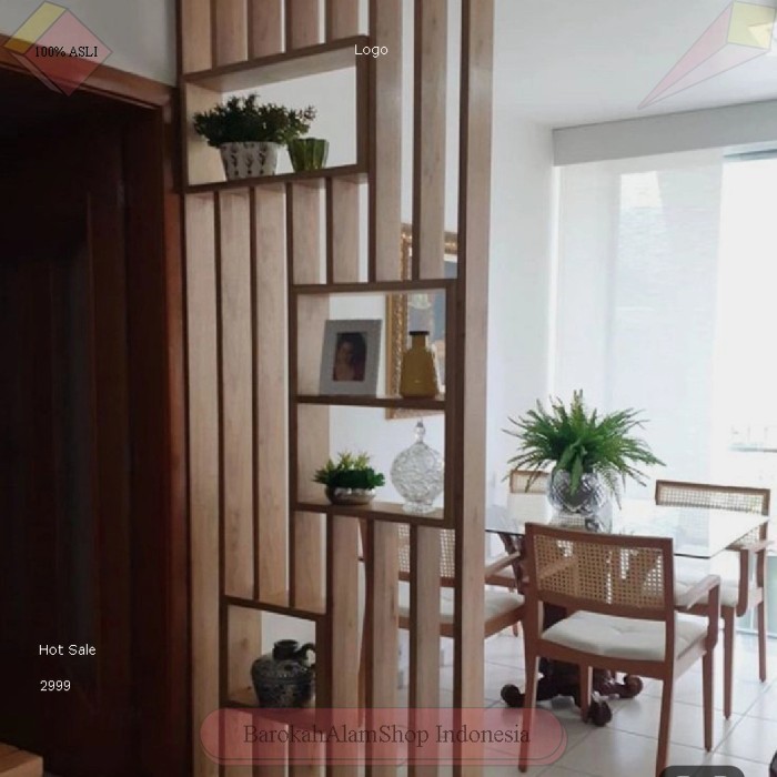 Jual PROMO partisi ruangan sekat ruangan minimalis kayu solid varian ...
