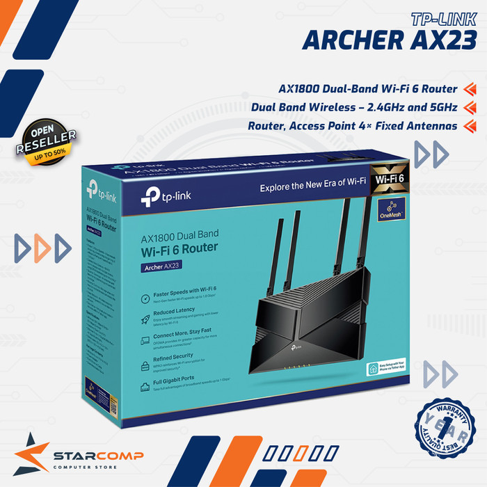 Jual TP-Link Archer AX23 AX1800 Dual-Band Wi-Fi 6 Router | Shopee Indonesia