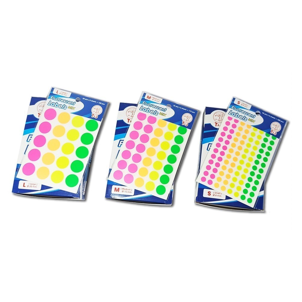 Jual (PAD) LABEL STICKER KERTAS TEMPEL DOT BULAT WARNA WARNI UKURAN S ...