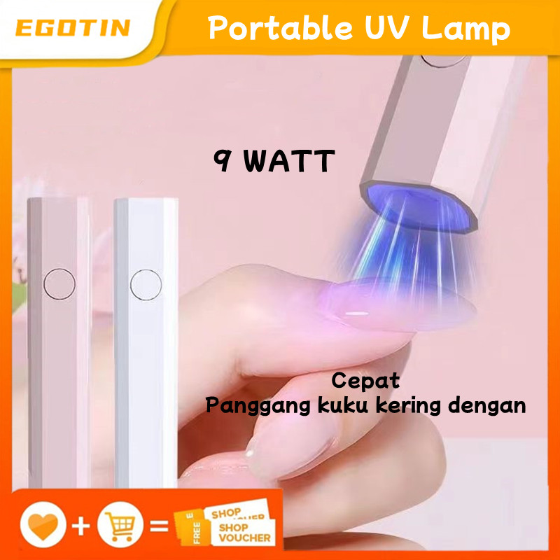Jual EGOTIN Portable UV Lamp Uv Led Nail Portable Lampu Nail Art 9 Watt ...