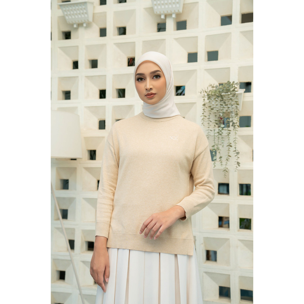 Jual Klamby - Zendaya Outer Knit Sable | Shopee Indonesia