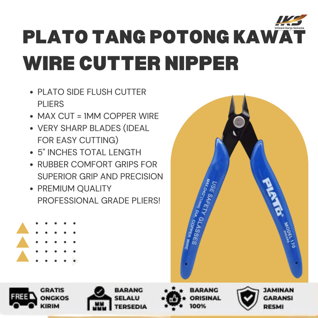 Jual Plato Tang Potong Kawat Tang Wire Cutter Nipper Mini Plier ...