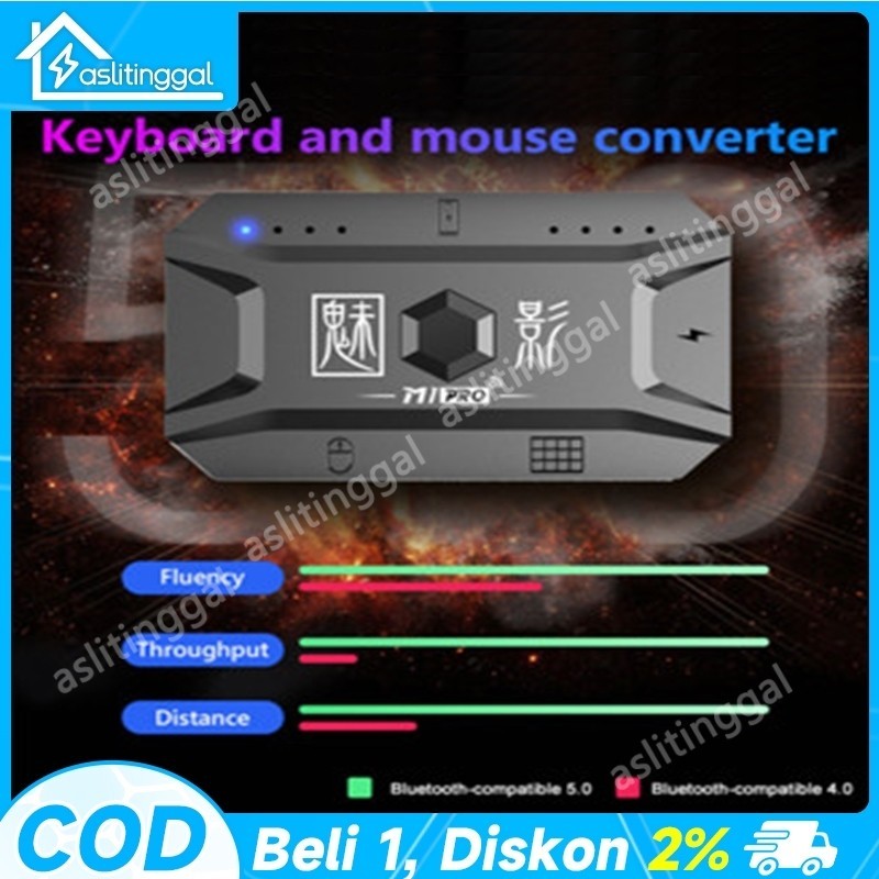 Jual keyboard mouse converter /bluetooth adaptor/ M1Pro kontroler seluler/untuk ios android ...