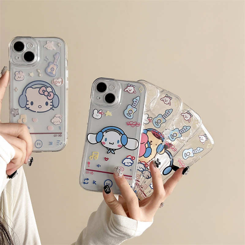 Jual Sanrio lucu transparan soft case hp Iphone 16 Pro max 16 Plus 15 ...