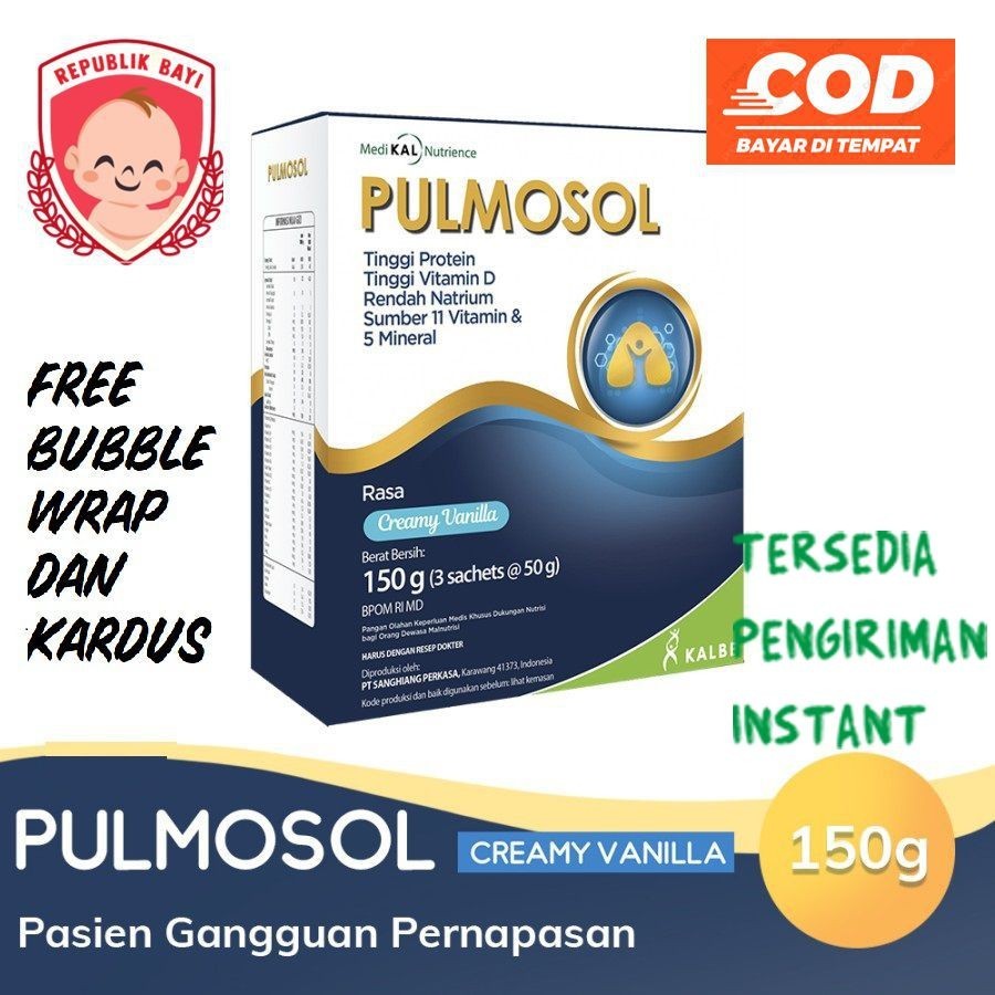 Jual Pulmosol Creamy Vanila 150 gram Nutrisi Kesehatan Pernapasan Murah ...