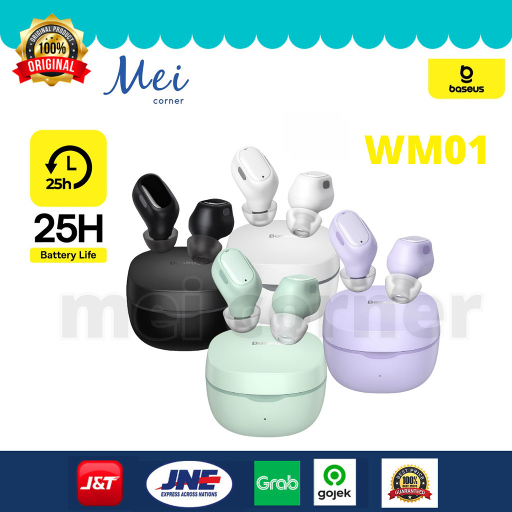 Jual BASEUS BOWIE WM01 TWS NOISE REDUCTION TRUE WIRELESS BLUETOOTH ...