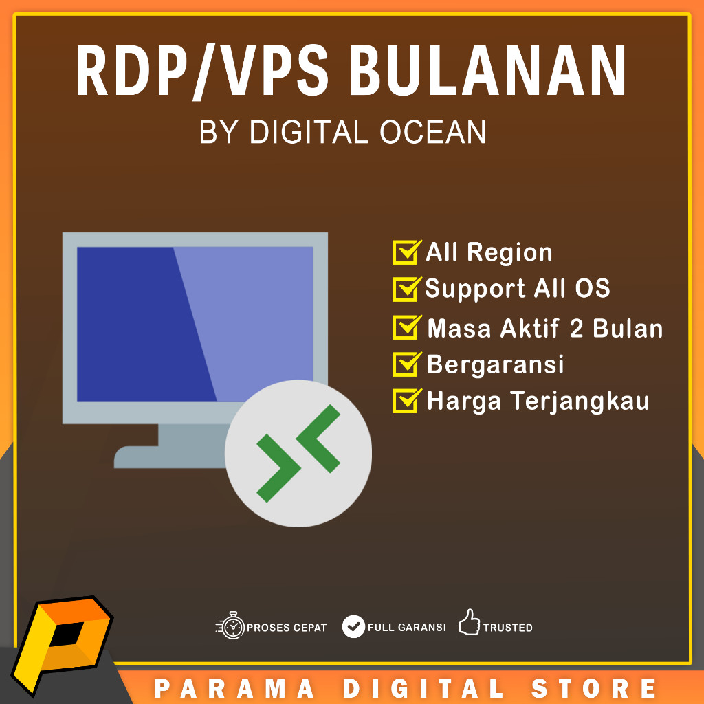 Jual RDP/VPS Masa Aktif 2 Bulan By DigitalOcean | Shopee Indonesia