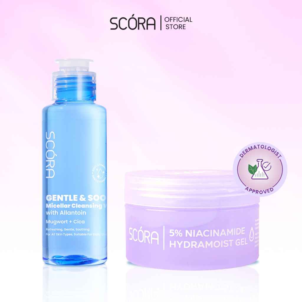 Jual SCORA PAKET BUNDLING Gentle & Soothe Micellar Cleansing Water 100 ...