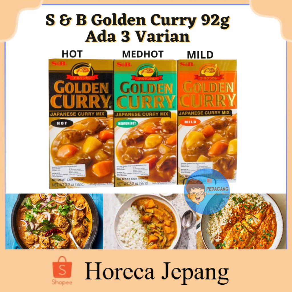 Jual S & B Golden Curry 92g Ada 3 Varian / SB Golden Curry 92gr / Kari ...