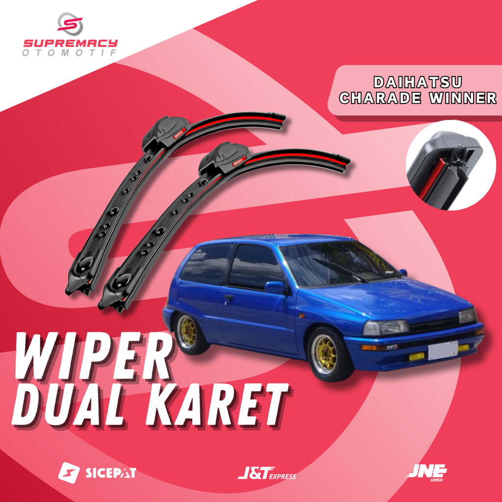 Jual Wiper Dual Karet - Daihatsu Charade Winner - Frameless Model Karet ...