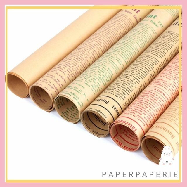 Jual Kertas Buket Vintage Kertas Buket Motif Koran Hand Bouquet Bunga ...