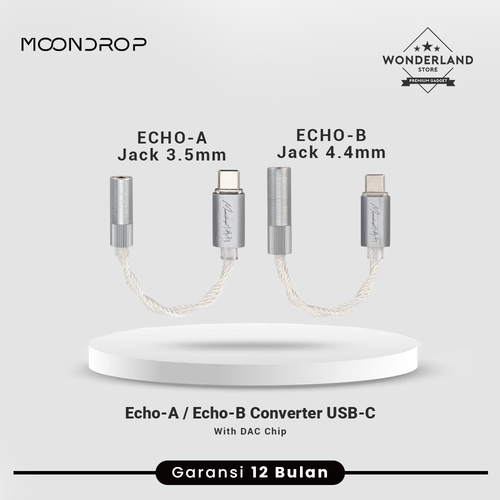 Jual Moondrop Echo-A Echo-B Converter Jack 3.5 / Jack 4.4 to USB-C DAC Chip Dongle Amplifier ...