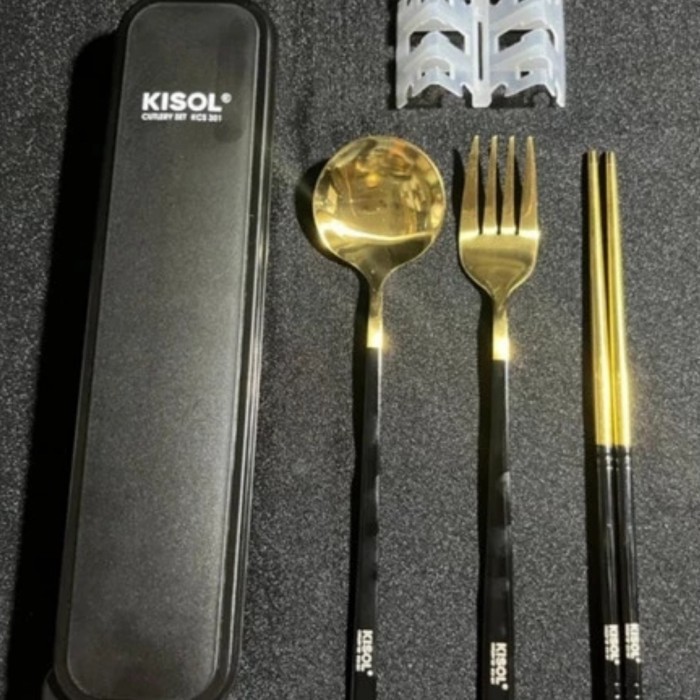 Jual KISOL Alat Makan Cutlery Set Sendok Garpu Sumpit KCS 301 | Shopee ...