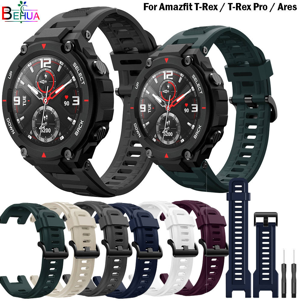 Jual Silicone WatchStrap band For Xiaomi Amazfit T-Rex / T-Rex Pro ...