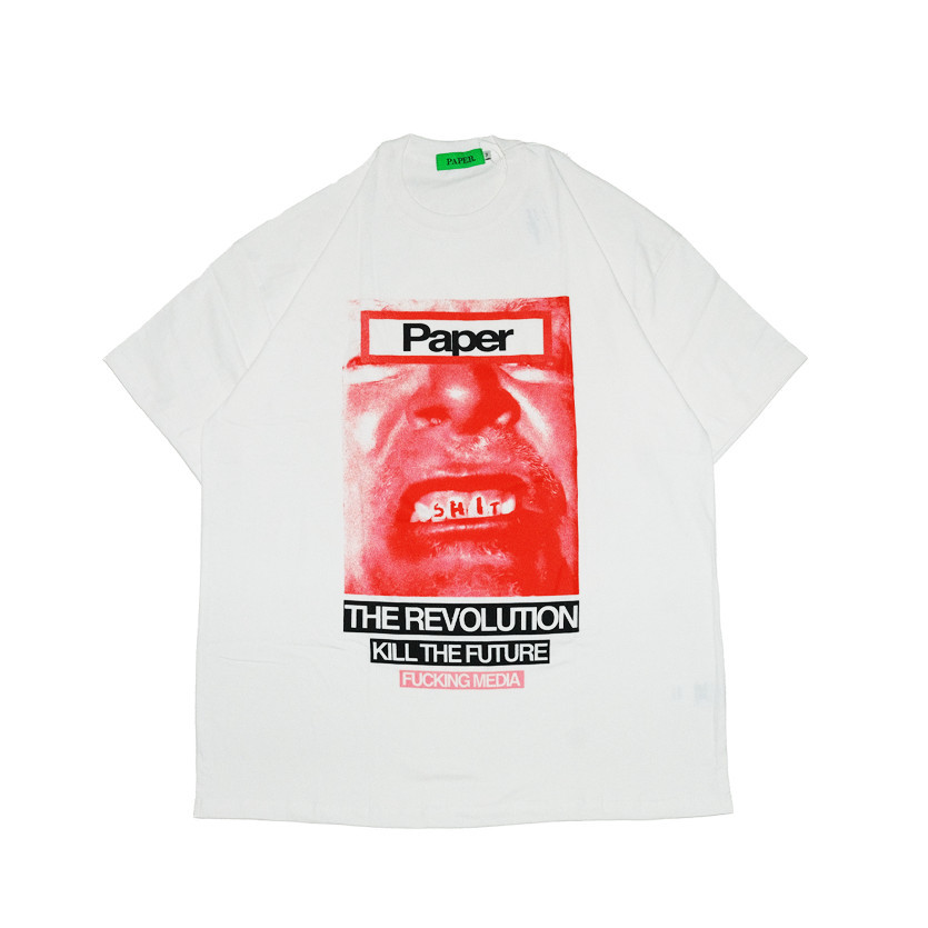 Jual Paper. Kaos Lengan Pendek Pria Sablon Sh*T White | Shopee Indonesia