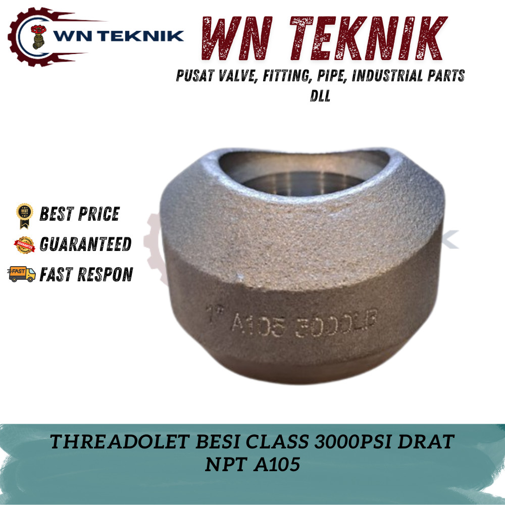 Jual THREADOLET BESI CLASS 3000PSI 1/2" INCH DRAT NPT A105 | Shopee ...