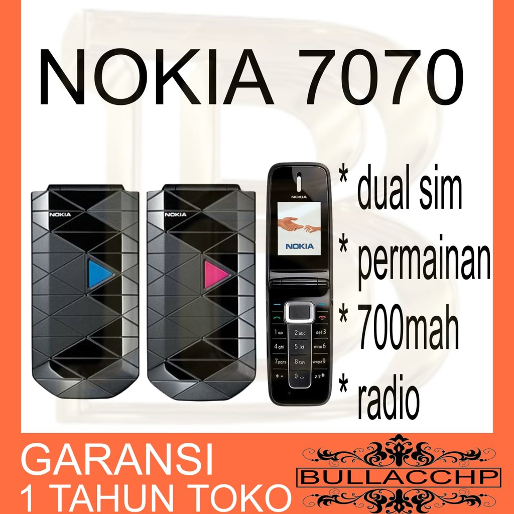 Jual Handphone Nokia hp jadul 7070 Dual SIM terbaru dan Murah BERGARANSI 1 TAHUN | Shopee Indonesia