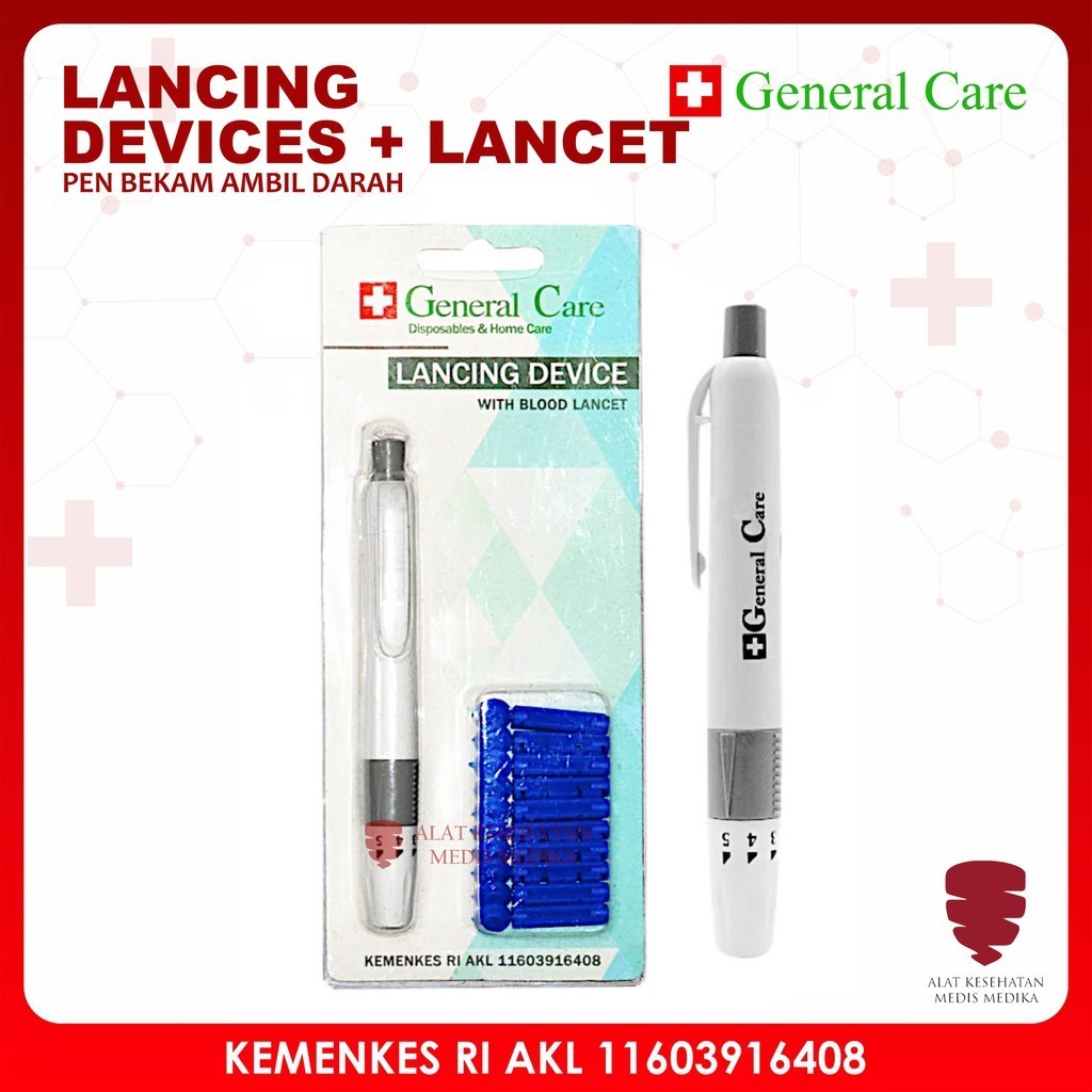 Jual Alat Ambil Sample Darah Tembak Pena Bekam Lancet Device Lancing ...