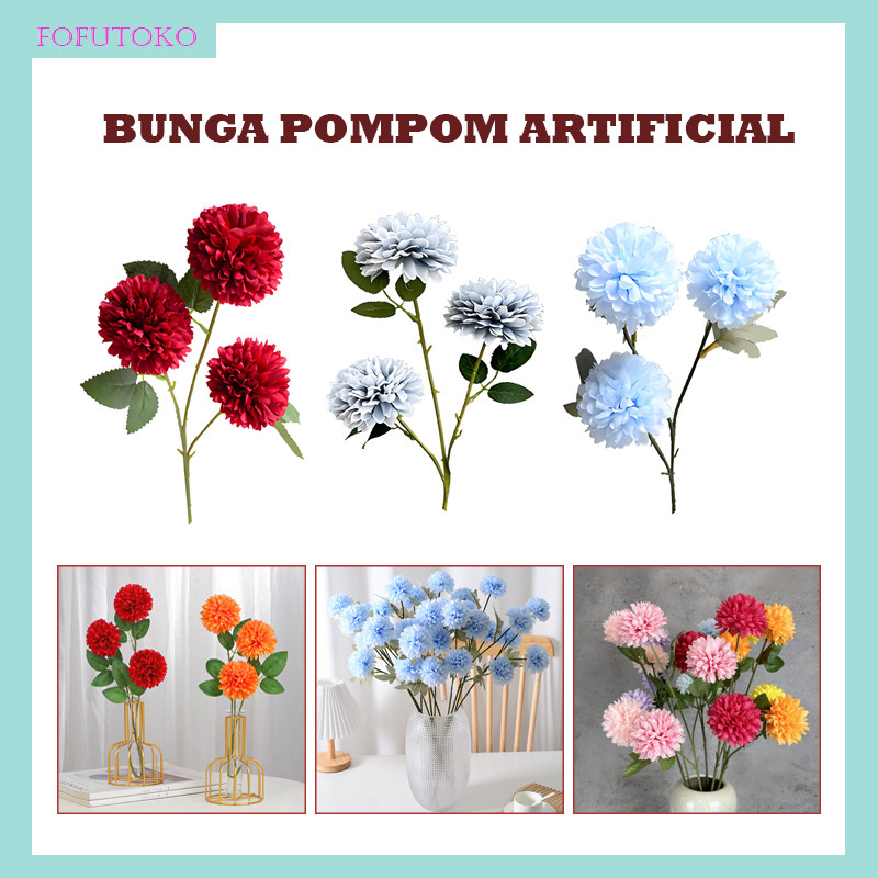 Jual Artificial Flower Pompom Mum Dandelion Premium Bunga Palstik Bunga ...