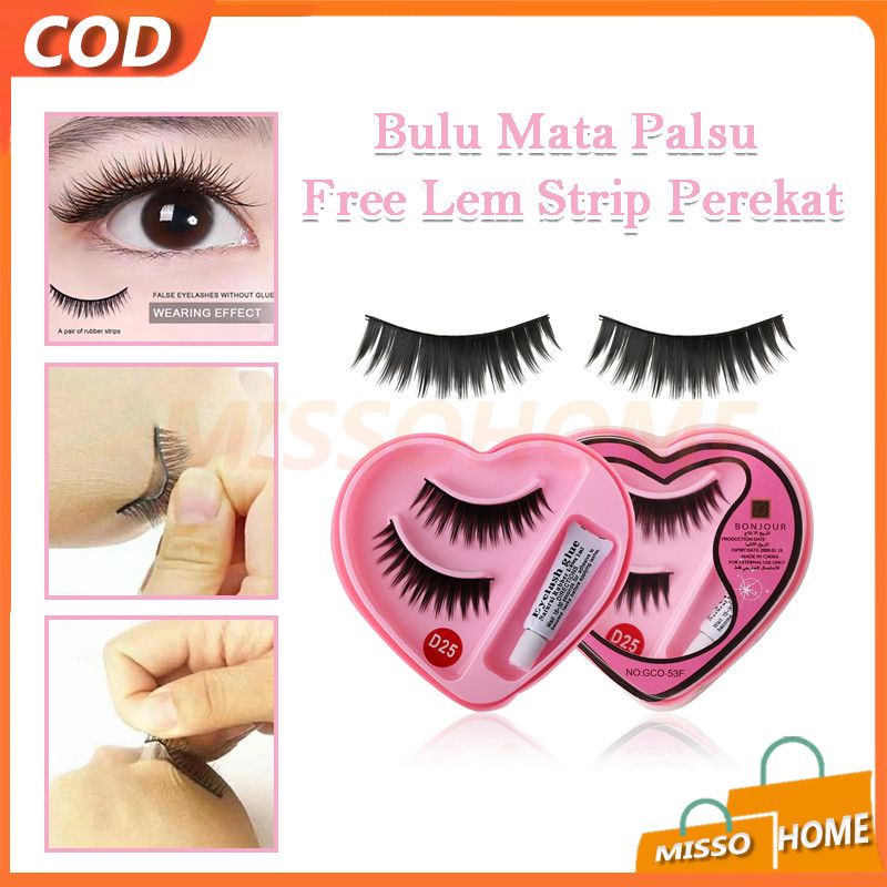 Jual Bulu Mata Palsu Free Lem Strip Perekat / Self-adhesive False ...