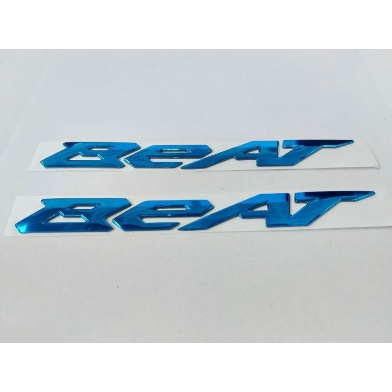 Jual logo emblem beat biru mengkilap sepasang kirir dan kanan | Shopee ...