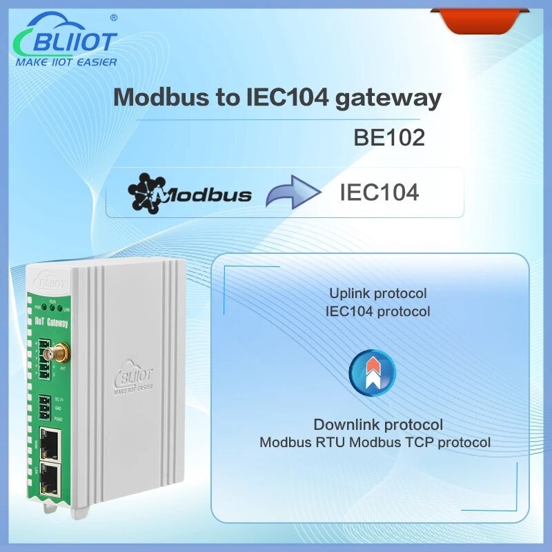 Jual Smart Grid Modbus Rtu Modbus Tcp To Iec 104 Scada Converter Energy Monitoring Gateway