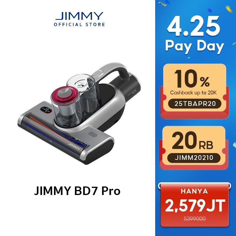 Jual JIMMY BD7 Pro Cordless Double Cup Anti Dust Mite Remover UV Vacuum ...