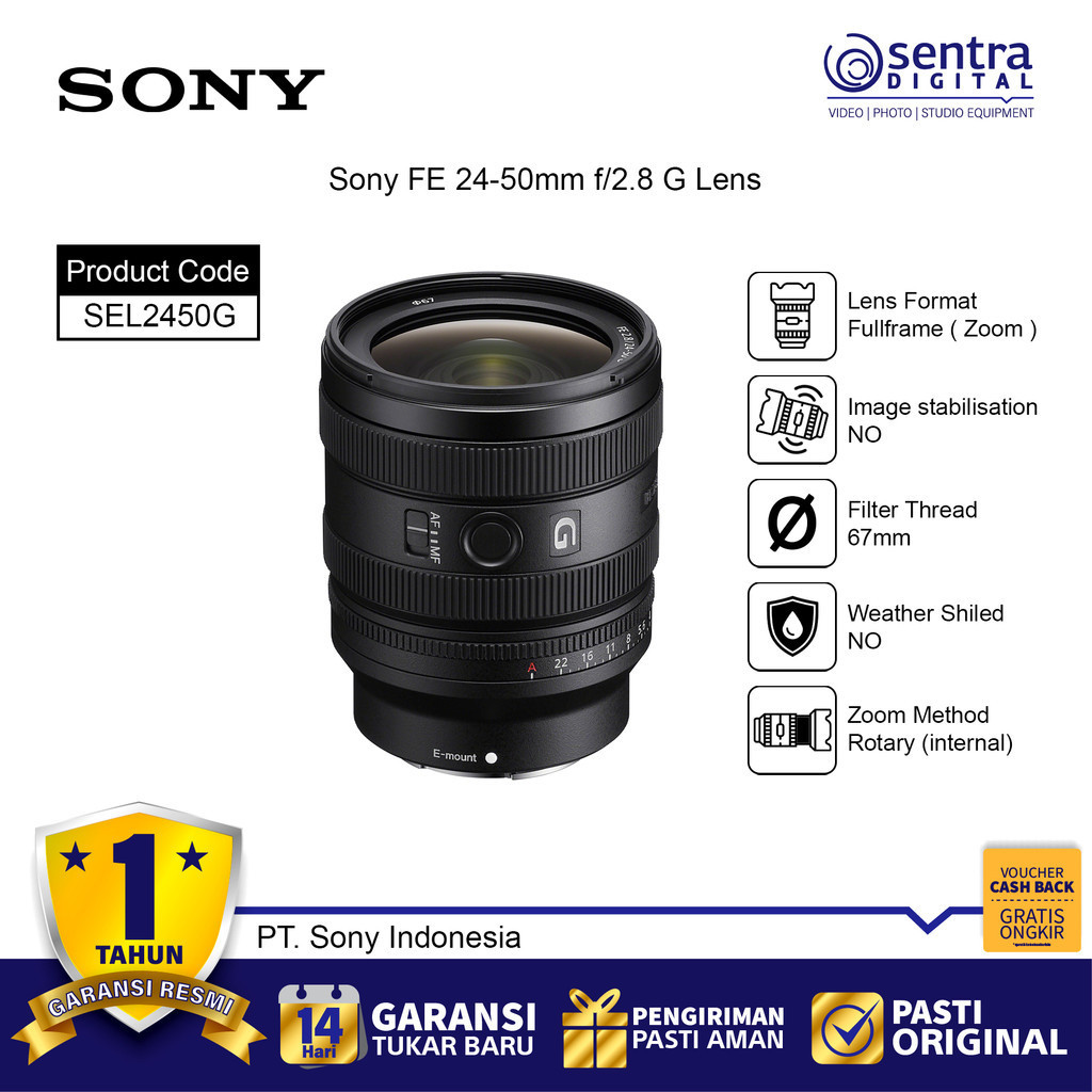 Jual Sony FE 24-50mm f/2.8 G Lens - SEL2450G | Shopee Indonesia