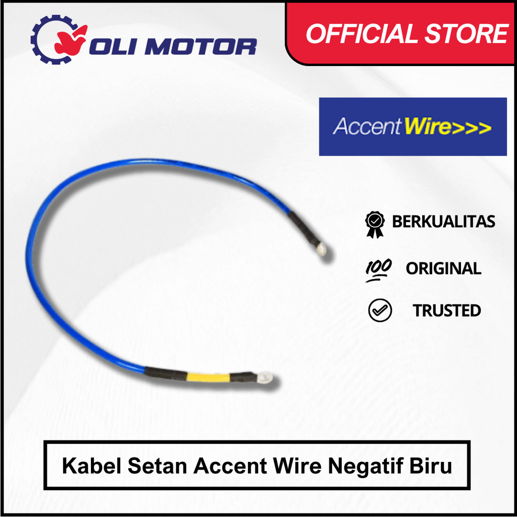 Jual Kabel Setan Accent WIre Negatif Biru Panjang | Shopee Indonesia