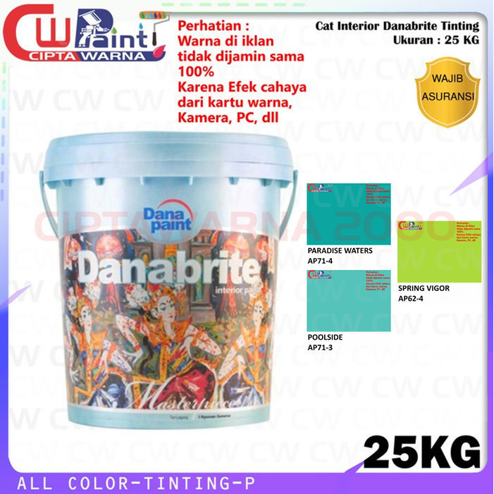 Jual Cat Pelapis Tembok Dinding Danabrite Interior Tinting Hijau Green ...