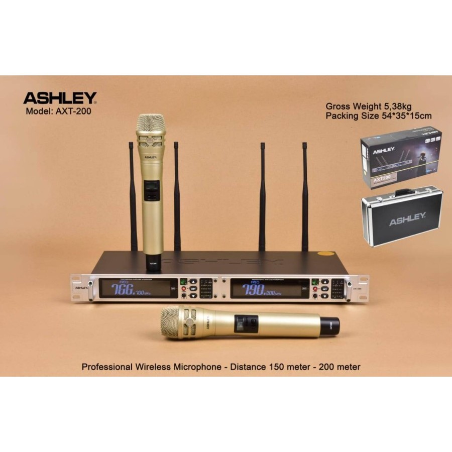 Jual Mic Wireless ASHLEY AXT-200 Microphone wireless ashley AXT200 AXT ...