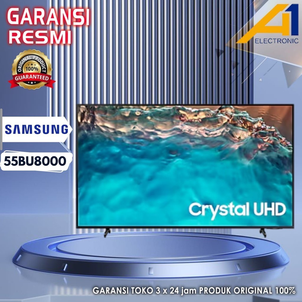 Jual SAMSUNG LED TV 55BU8000 Smart TV 55 Inch Crystal UHD 4K Slim Design | Shopee Indonesia
