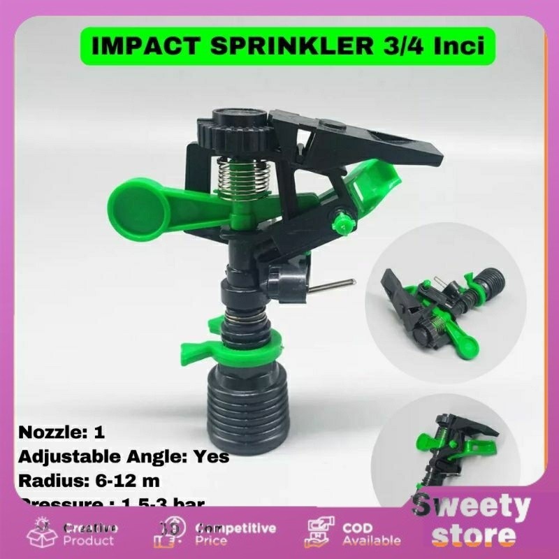 Jual IMPACT SPRINGKEL 3/4 INCI FEMALE ALAT SIRAM TANAMAN SPRINGKEL ...