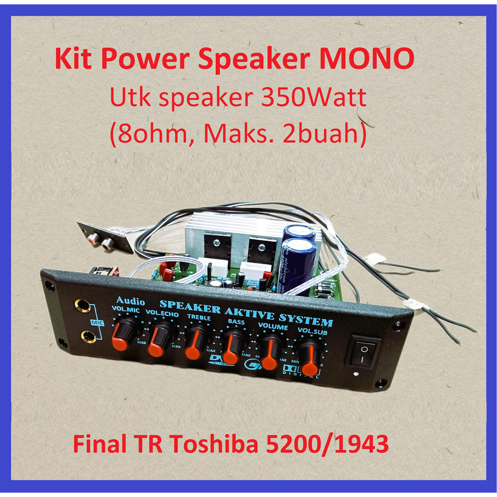 Jual KIT POWER Speaker Aktif ECHO MONO (GT-1215E) Subwoofer AUDIO 350 Watt | Shopee Indonesia