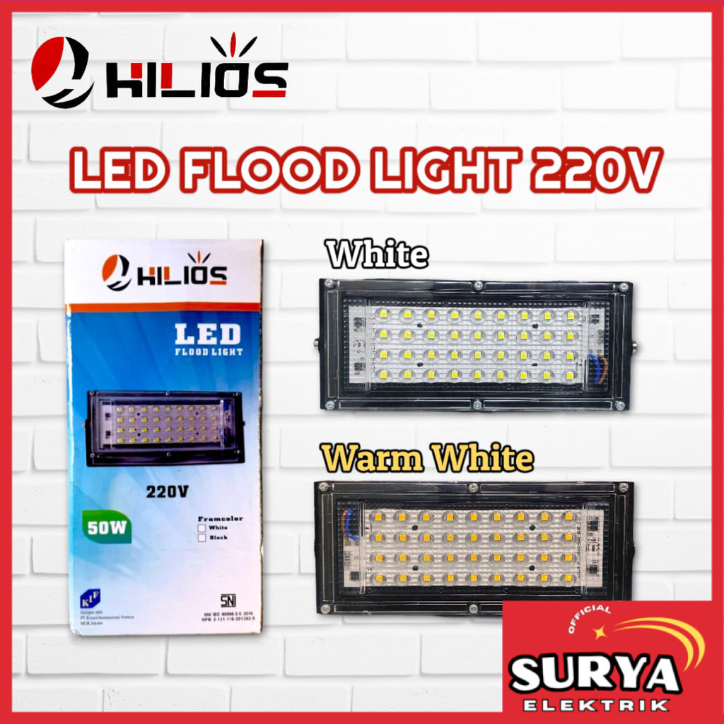 Jual Lampu Sorot HILIOS SLIM Tembak LED Flood Light IP66 50W 220V Outdoor Waterproof | Shopee ...