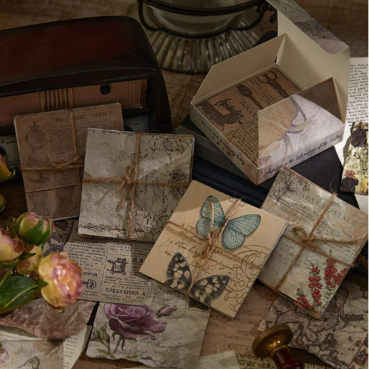 Jual 100 Lembar / Box Kertas Journal Set Scrapbook KIT LETTERS SERIES ...