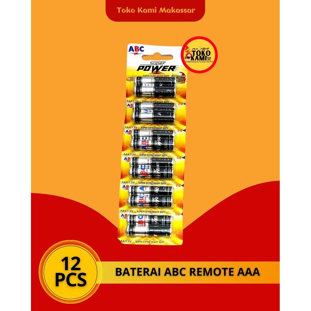 Jual Baterai/Batre/Battery ABC Super Power LR03/AAA (isi 12 pcs ...