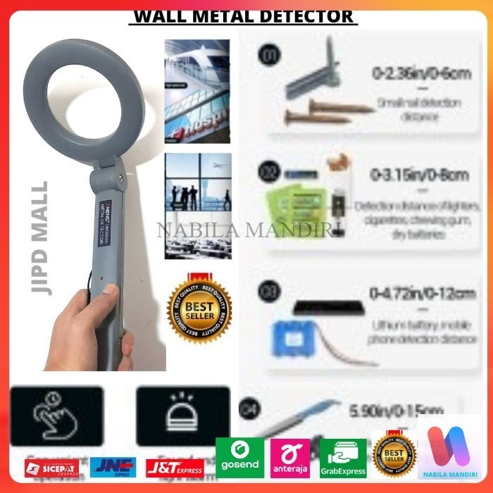 Jual Metal Detektor Alat Deteksi Besi Stud Finder Wall Scanner D3004 ...
