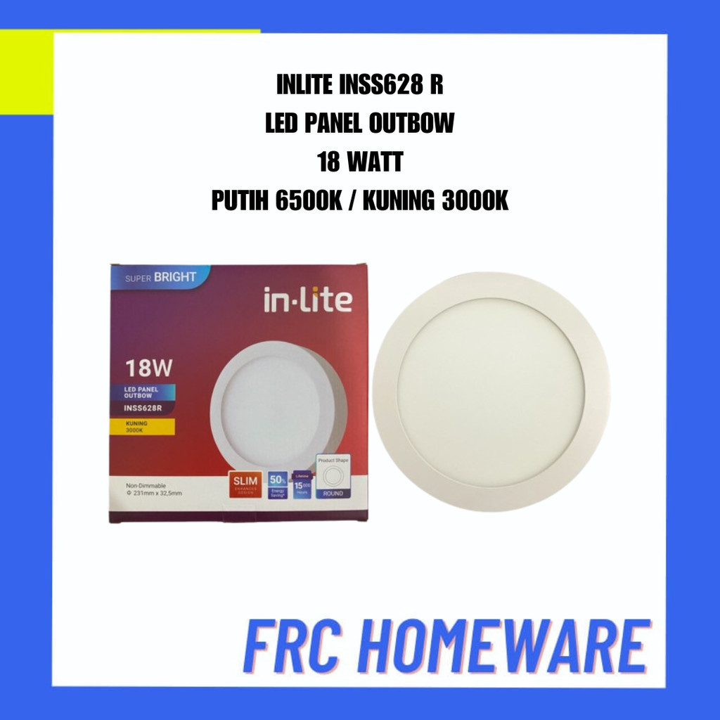 Jual InLite INSS628R Downlight Panel Outbow OB Bulat Plafon 18W 18Watt ...