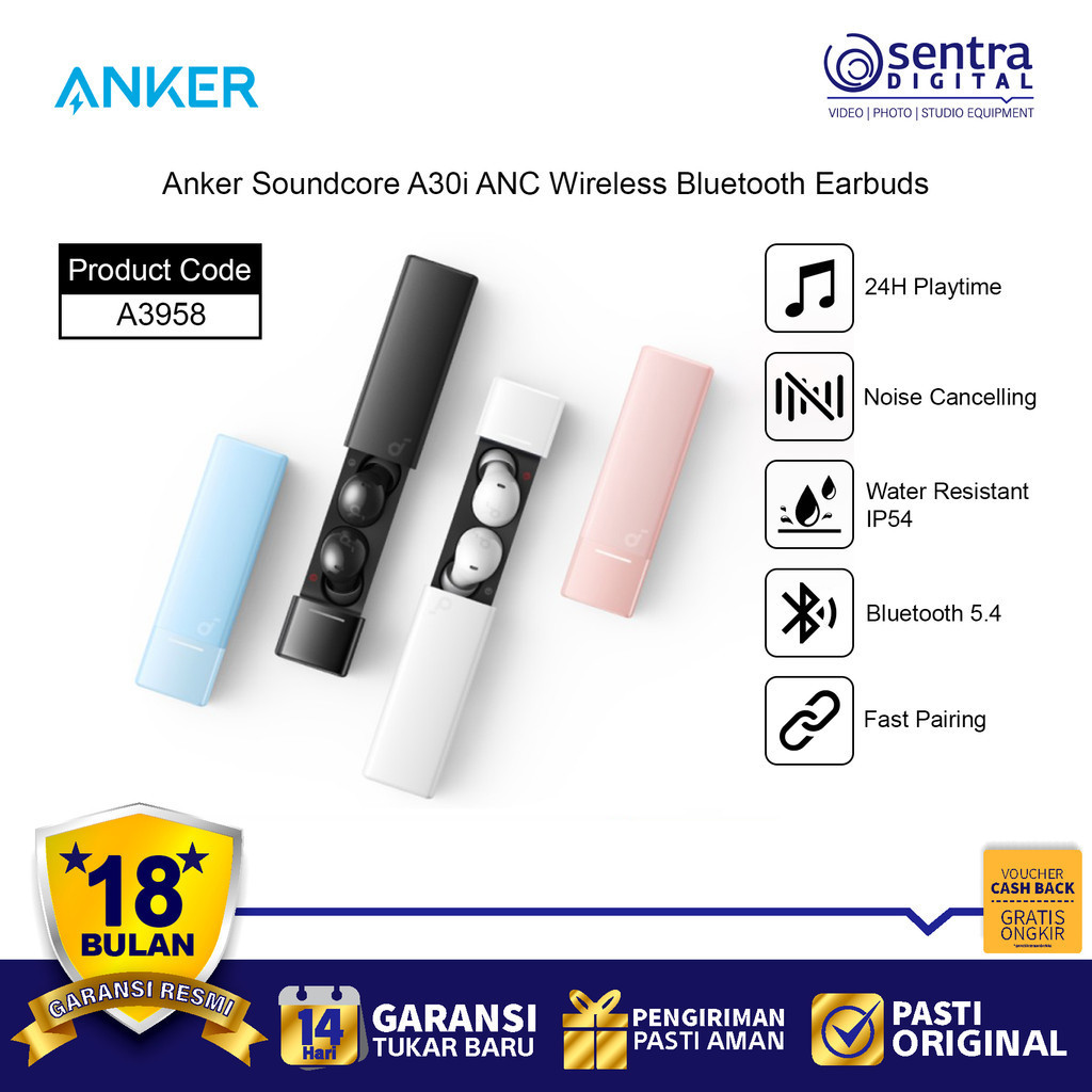 Jual Anker Soundcore A30i NC Earbuds Adaptive Noise Canceling Bluetooth ...