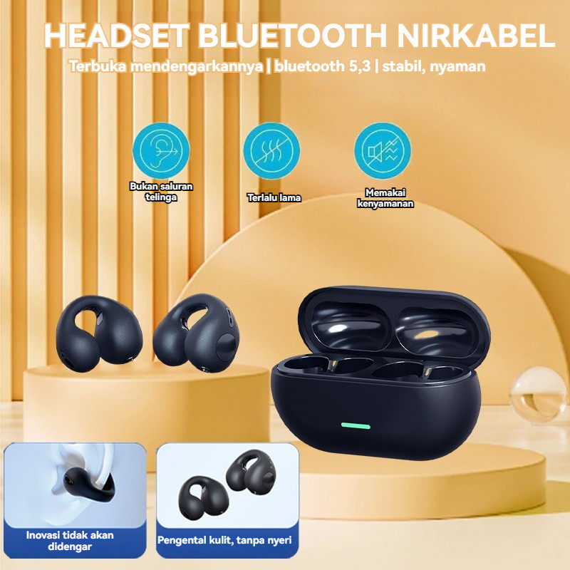 Jual Earphone Bluetooth Headset Nirkabel Bluetooth Konduksi Tulang Anting-Anting Headphon untuk ...